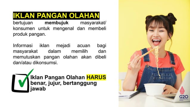 Pengawasan Iklan Pangan Olahan sesuai dengan Peraturan yang berlaku | PDF