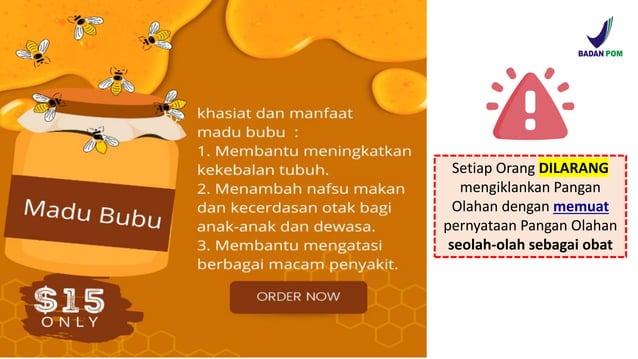 Pengawasan Iklan Pangan Olahan sesuai dengan Peraturan yang berlaku | PDF