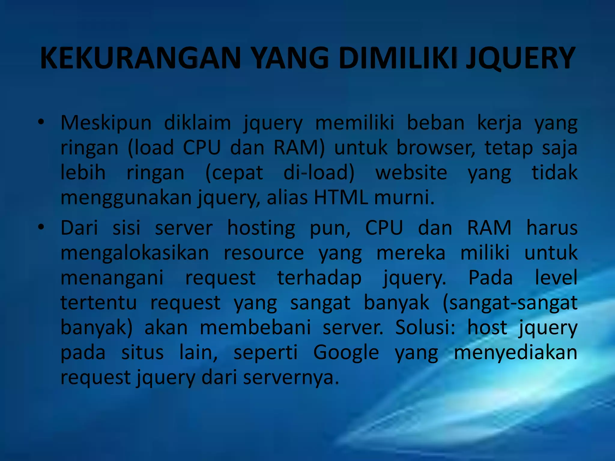 Ppt pengenalan jquery | PPT