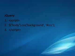 Ppt pengenalan jquery | PPTX