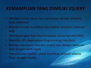 Ppt pengenalan jquery | PPTX