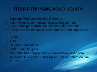 Ppt pengenalan jquery | PPTX