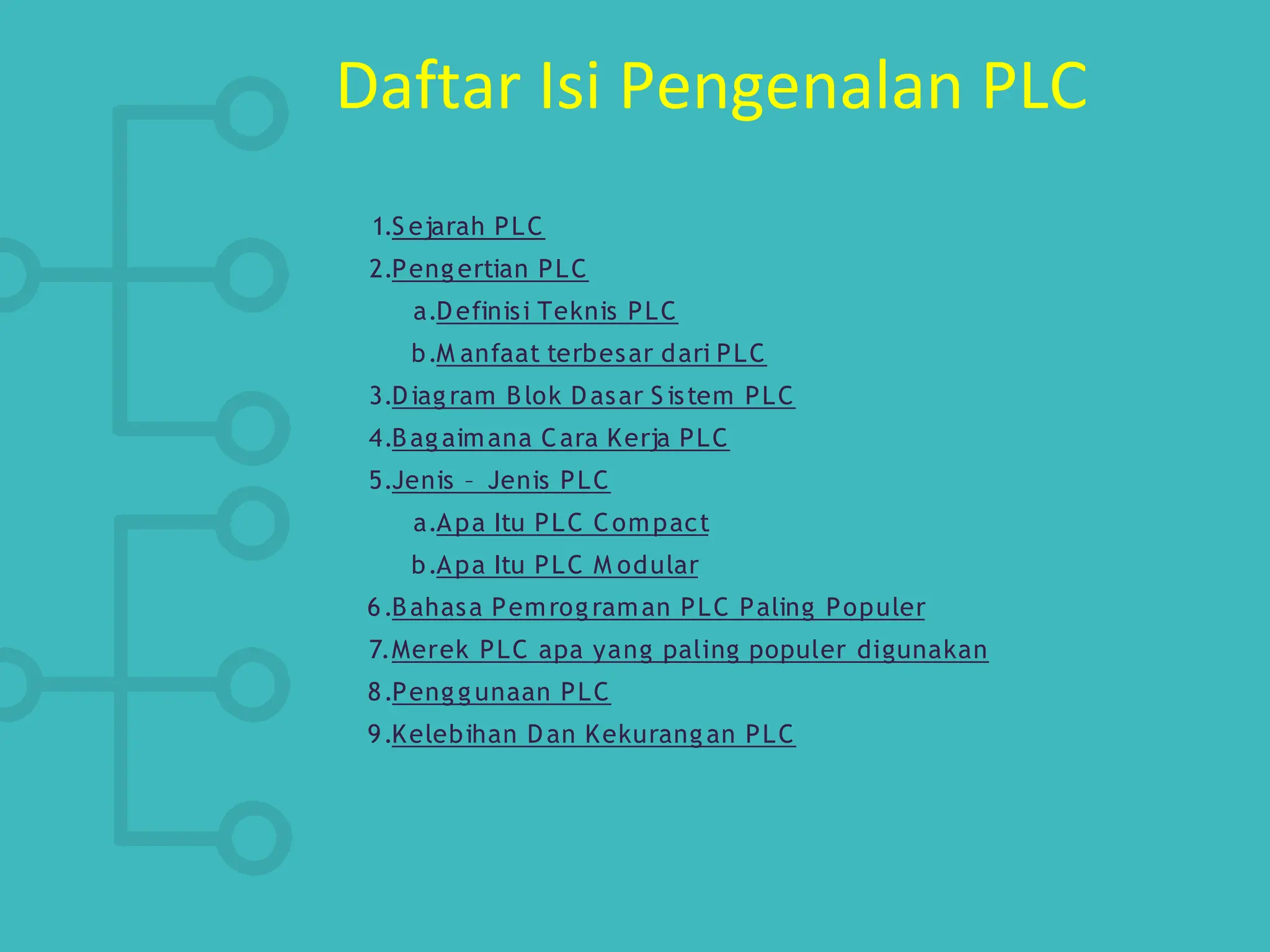 Power Point tentang PLC (Elektronika Engineering) | PPTX