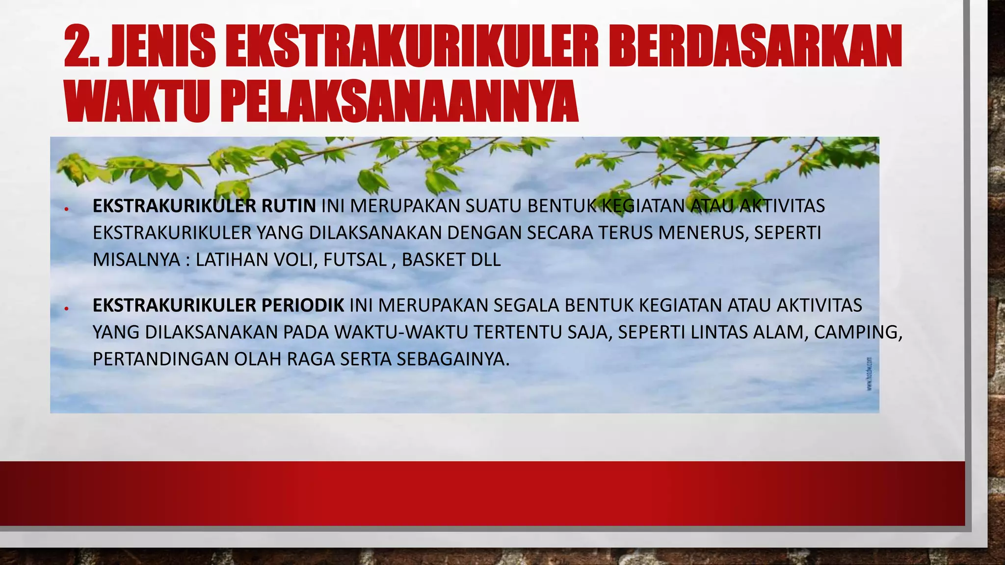 Ppt pengertian ekstrakurikuler | PPTX