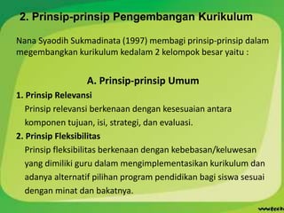 prinsip dan landasan pengembangan kurikulum | PPTX