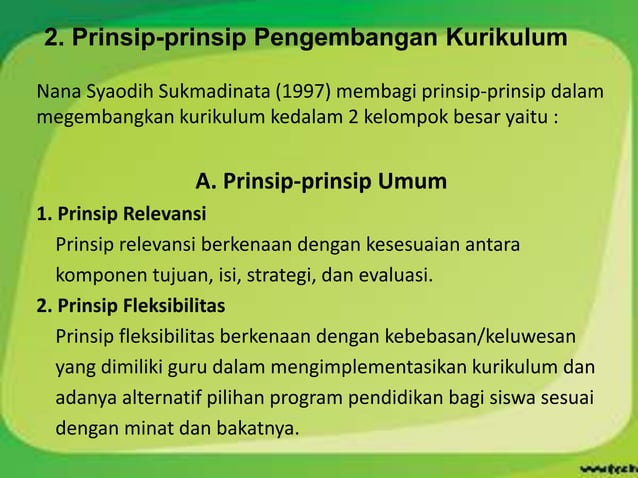 prinsip dan landasan pengembangan kurikulum | PPTX