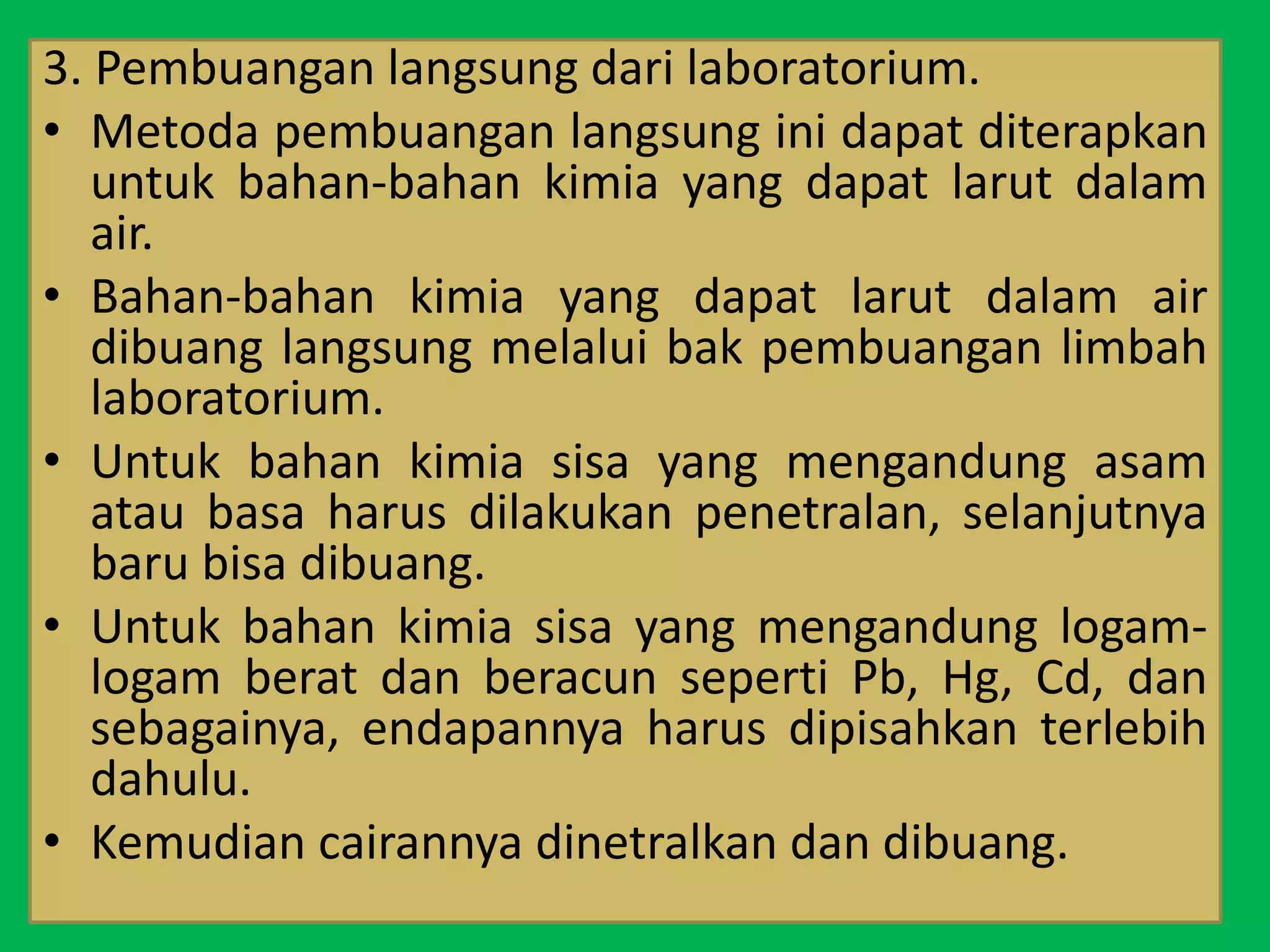 Pengolahan Limbah Laboratorium | PPTX