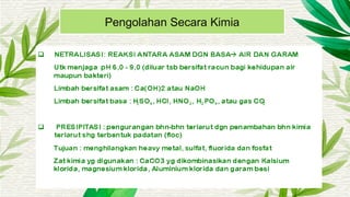 ppt pengolahan limbah cair untuk mata kuliah teknik pengolahan limbah | PPT