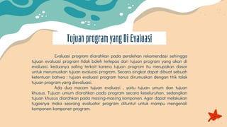 ppt usu-unsur evaluasi program pls kelompok2 | PDF