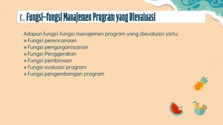 ppt usu-unsur evaluasi program pls kelompok2 | PDF