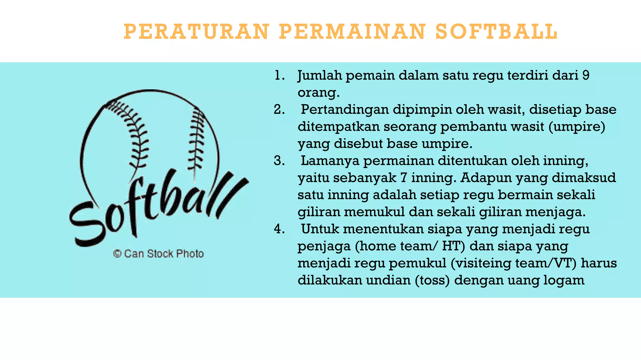 PPT penjaskes - softball | PPTX