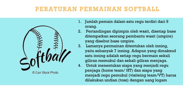 PPT penjaskes - softball | PPTX