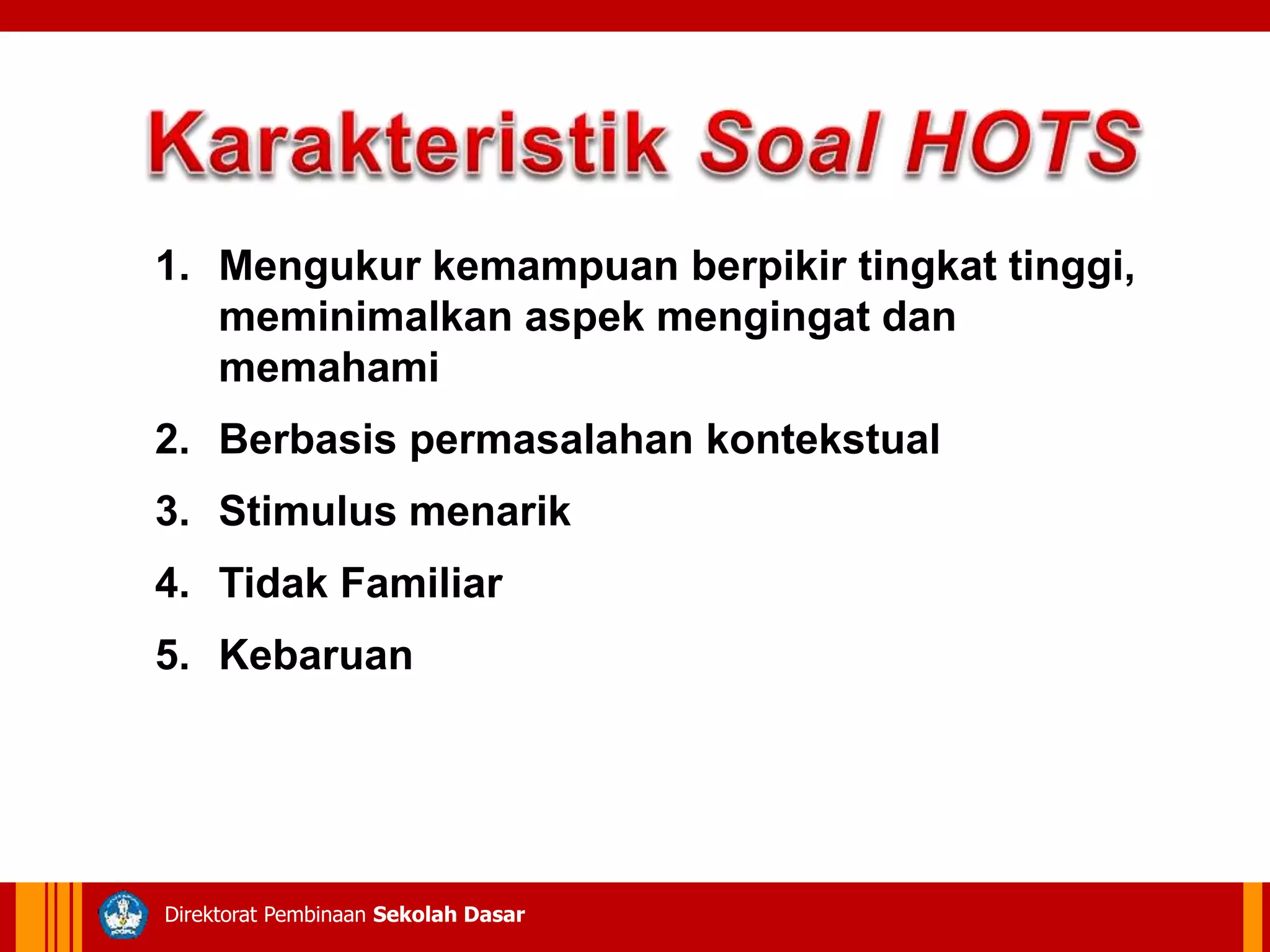 Ppt penyusunan soal hots | PPTX