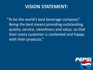 Strategic Management Project on Pepsi Cola Pakistan | PPTX