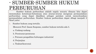 PPT Perburuhan mata kuliah Hubungan Industrial | PPTX
