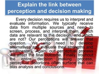 Ppt perception and individual Decision Making | PPTX