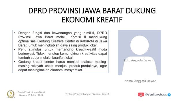 PPT Perda Provinsi Jawa barat tentang Ekraf.pptx
