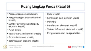 PPT Perda Provinsi Jawa barat tentang Ekraf.pptx