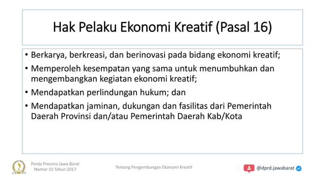 PPT Perda Provinsi Jawa barat tentang Ekraf.pptx