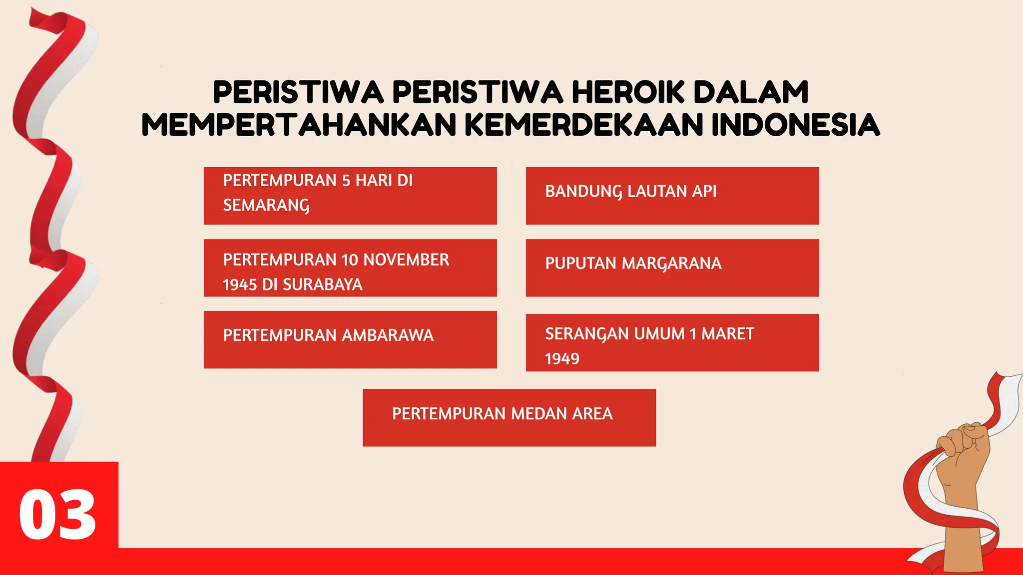PPT Perjuangan Heroic dalam Mempertahankan Kemerdekaan | PPTX