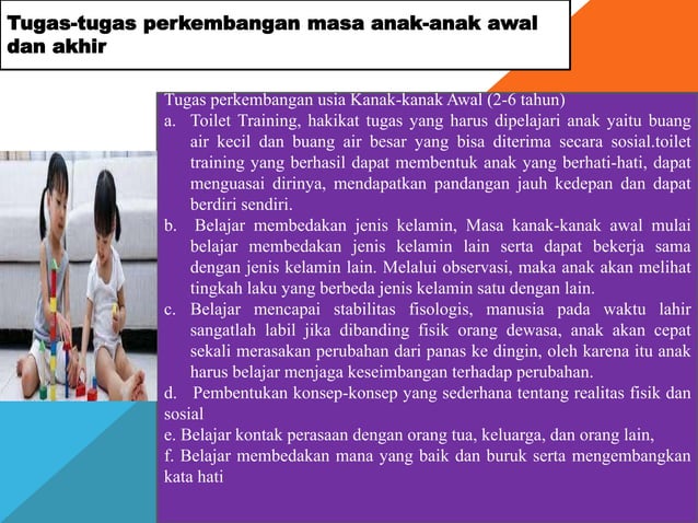 Ppt perkembangan anak usia awal akhir | PPTX