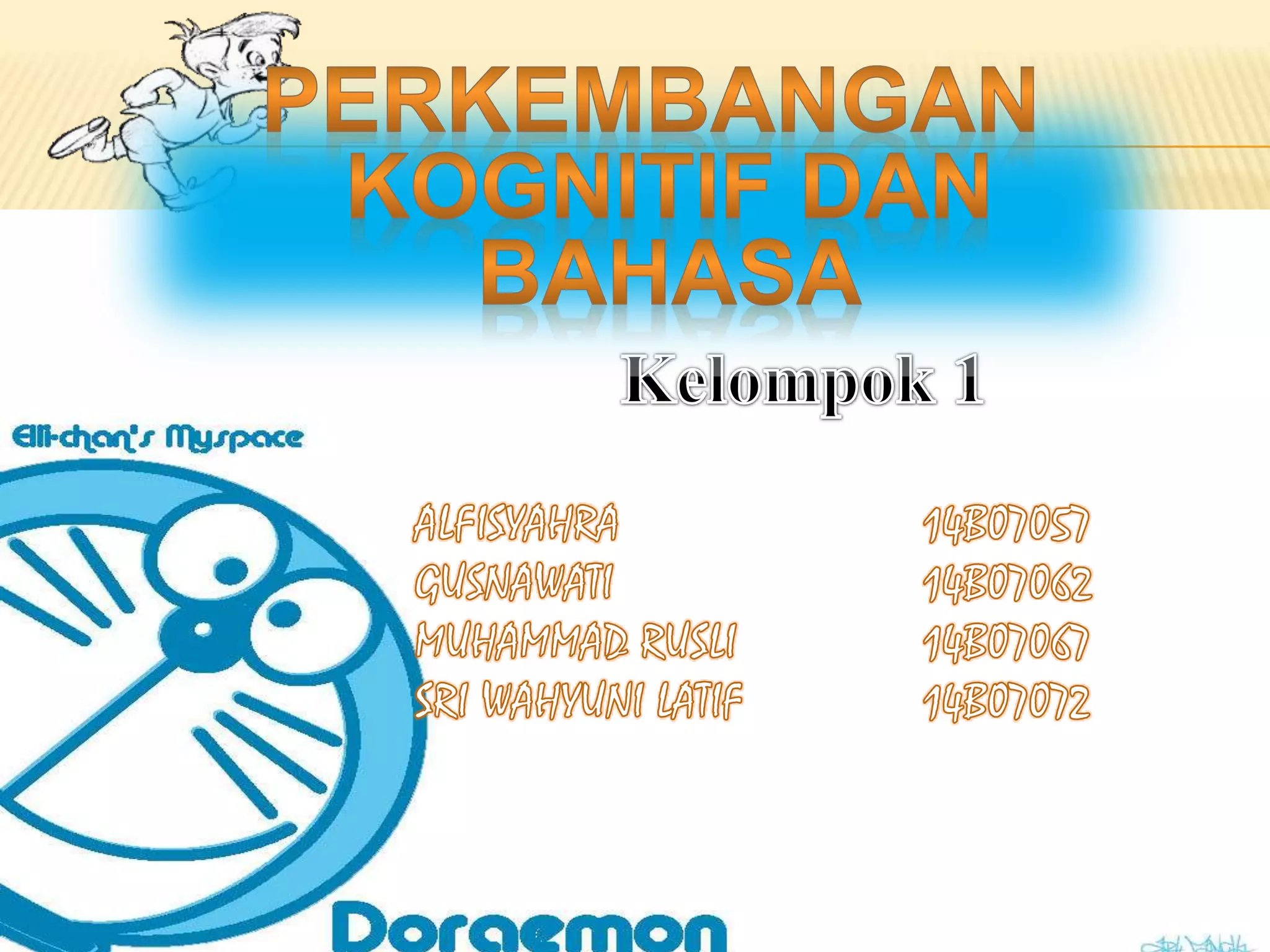 Ppt perkembangan kognitif dan bahasa | PPTX