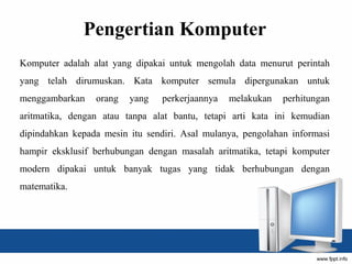 Ppt perkembangan komputer dalam masyarakat | PPT