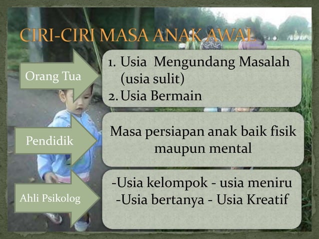 Ppt perkembangan masa anak awal | PPTX
