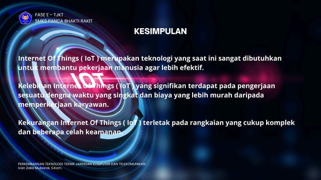 PPT PERKEMBANGAN TEKNOLOGI IOT 2 teknik jaringan komputer dan telekomunikasi | PDF