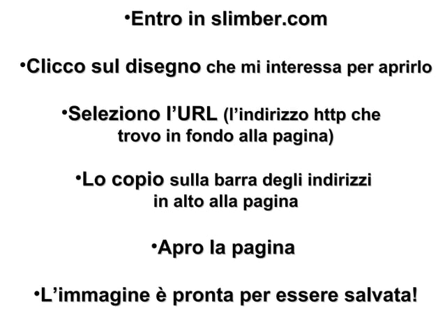 Come salvare un' immagine prodotta con Slimber.com
