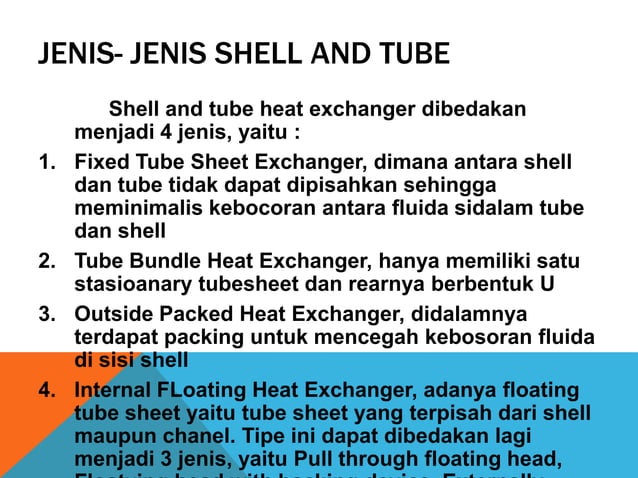 Ppt perpan shell and tube | PPTX