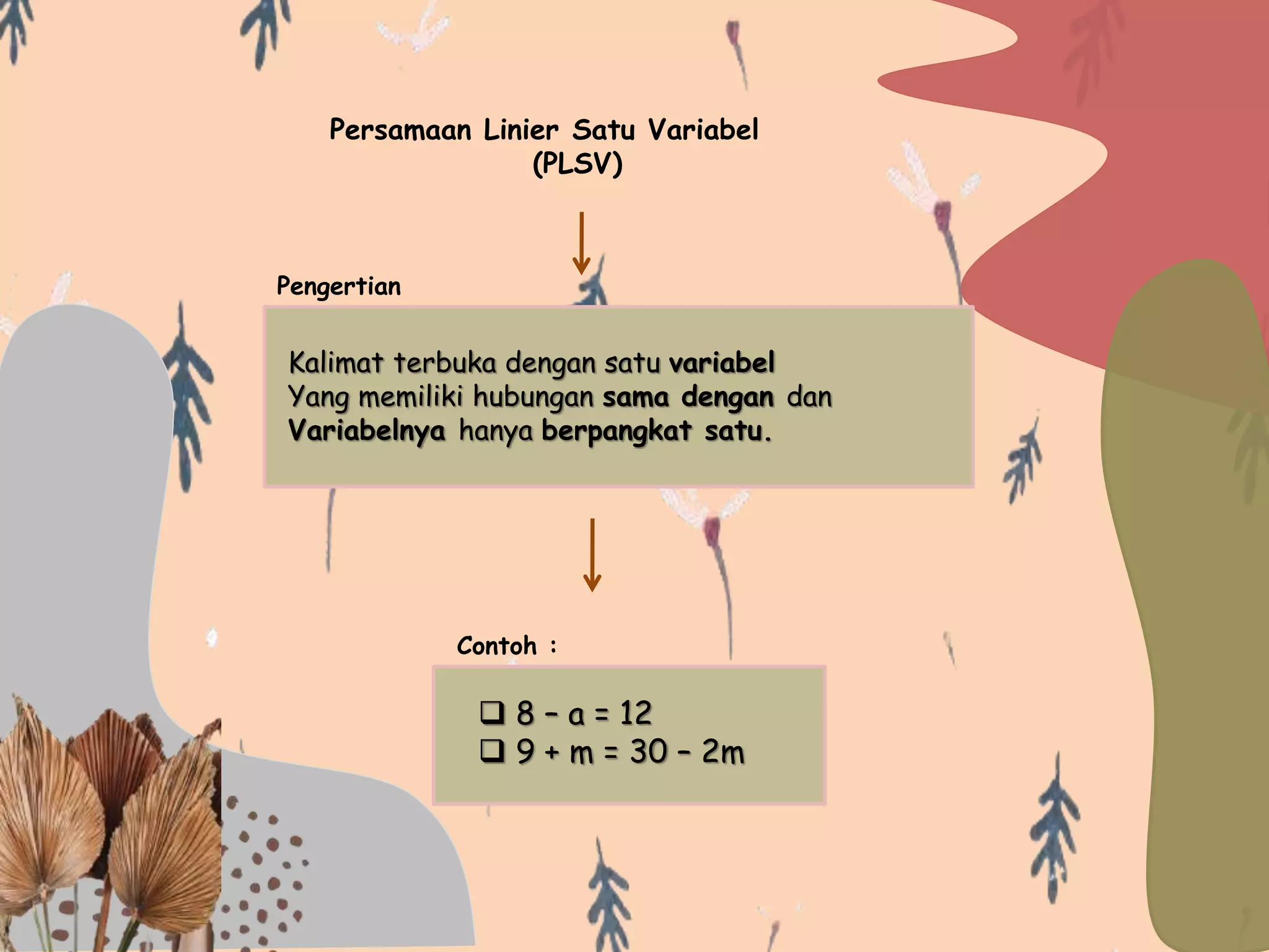 Ppt persamaan linier satu variabel (plsv) &pertidaksamaan linier satu ...