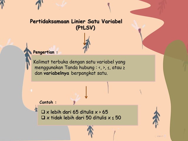 Ppt persamaan linier satu variabel (plsv) &pertidaksamaan linier satu ...