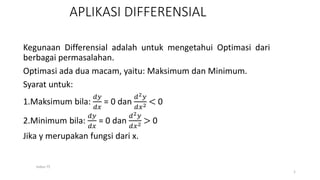 aplikasi differensial matematika dasar.pptx | Free Download