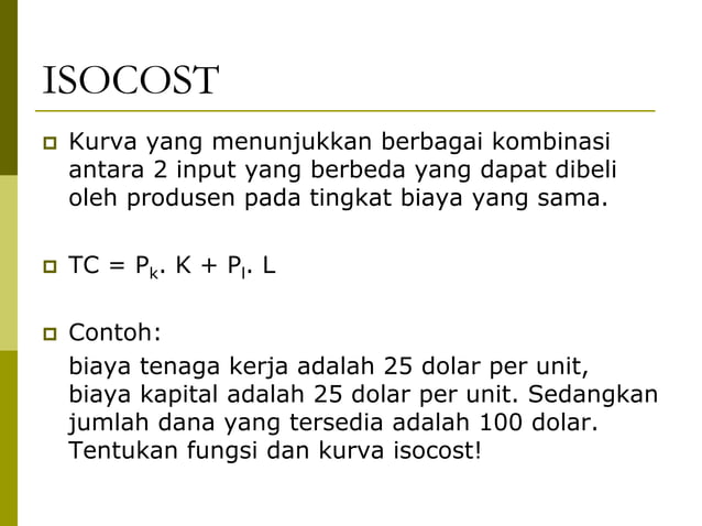 PPT Teori Produksi Dua Input Variabel | PPT