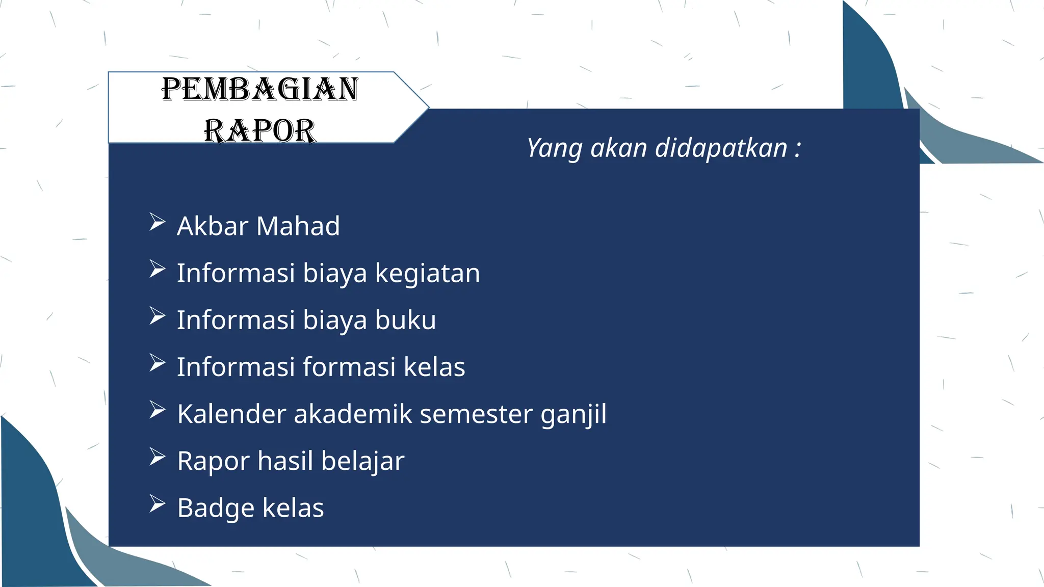 PPT PERTEMUAN WALSAN PEMBAGIAN RAPOR PAT 7B.pptx