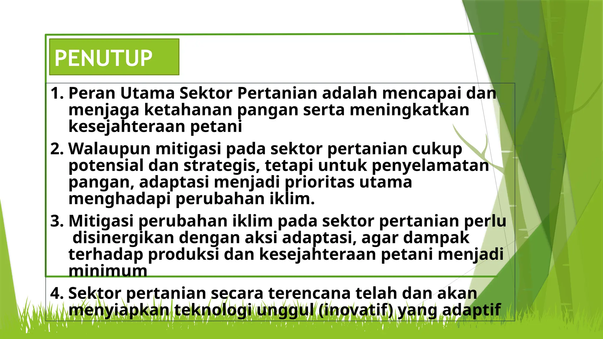 PPT perubahan Klim dengan metode spt berkelanjutan | PPTX