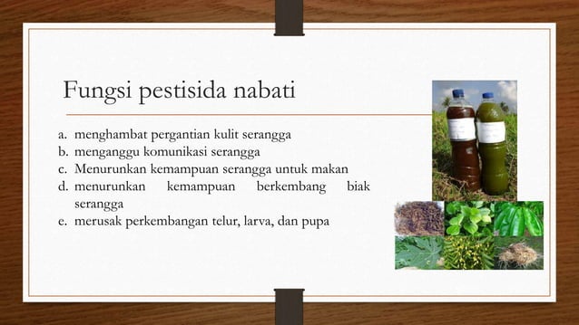 pelatihan pembuatan pestisida nabati yang aman bagi lingkungan | PPTX