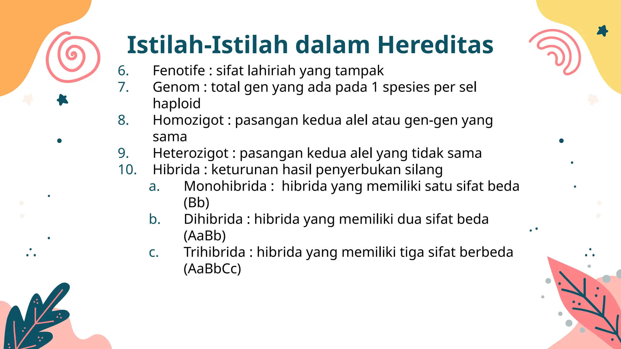 Pewarisan Sifat Pada makhluk hidup Kelas 9 materi SMP | PPTX