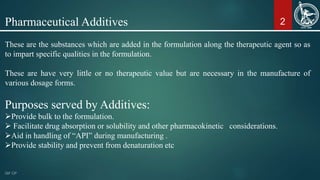 Pharmaceutical Additives | PPTX