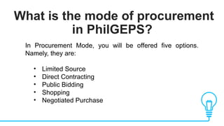 Power Point for PhilGEPS Orientation for Secondary and Elementary ...