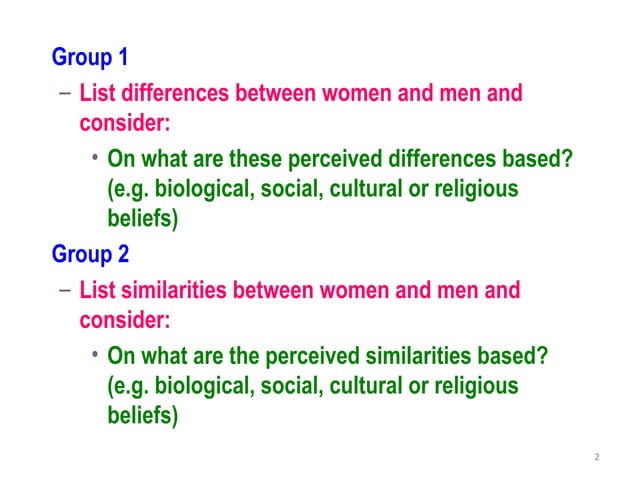 GENDER AS A SOCIAL CONSTRUCT | PPT