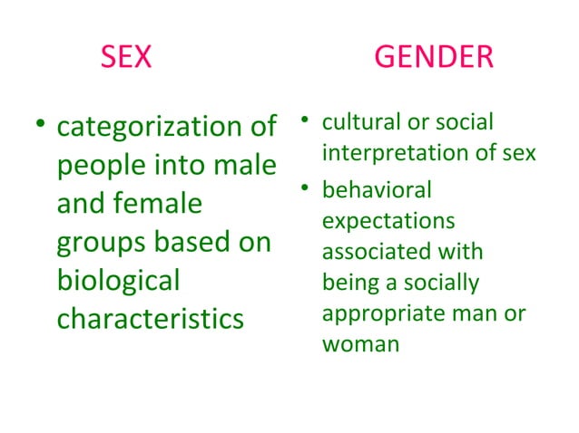 GENDER AS A SOCIAL CONSTRUCT | PPT