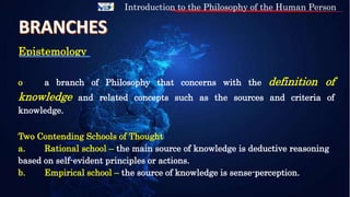 Meaning, Characteristics, and Branches of Philosophy | PPTX
