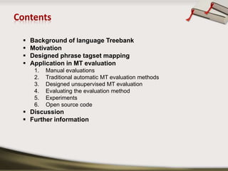Pptphrase tagset mapping for french and english treebanks and its application in machine ...