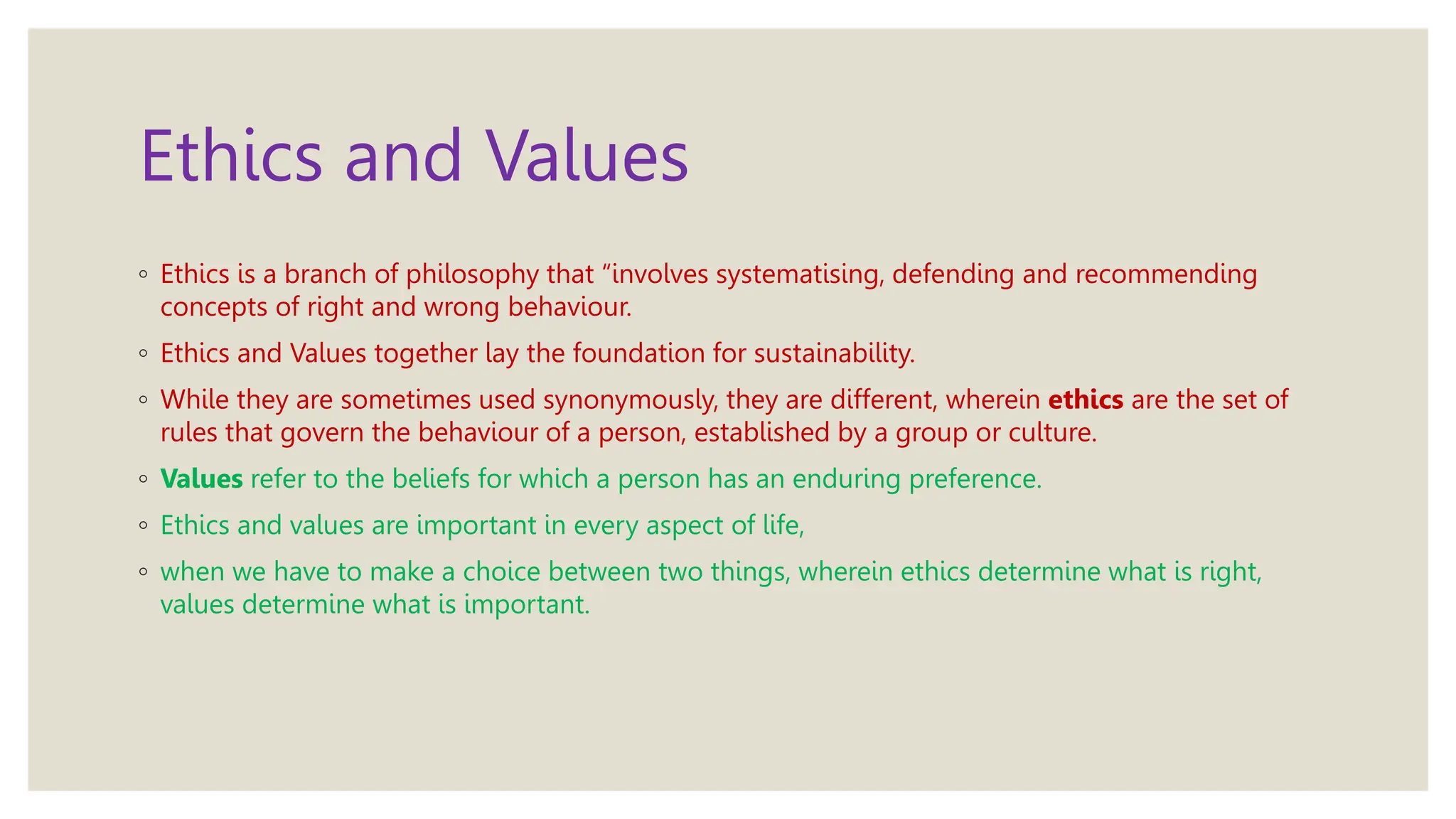Professional Ethics and Values-Introduction | PPTX