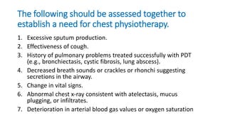 Chest physiotherapy Treatment | PPTX | Physical Therapy | Wellness