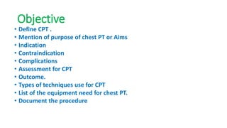 Chest physiotherapy Treatment | PPTX | Physical Therapy | Wellness