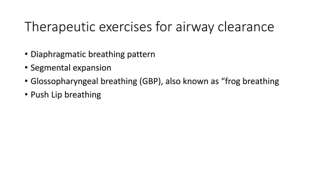 Chest physiotherapy Treatment | PPT