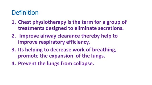 Chest physiotherapy Treatment | PPT